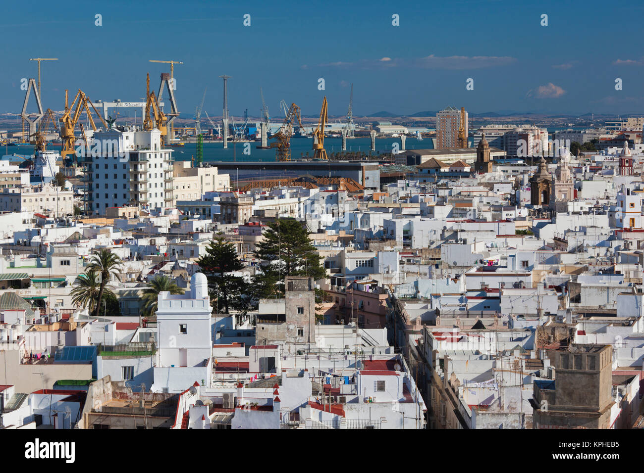 Spain, Andalucia Region, Cadiz Province, Cadiz, elevated city view from ...