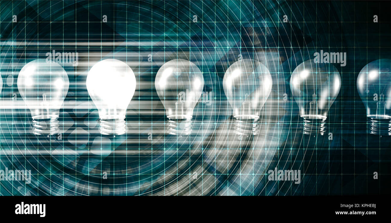 Innovation with Special Light Bulb Lit As Concept Stock Photo - Alamy