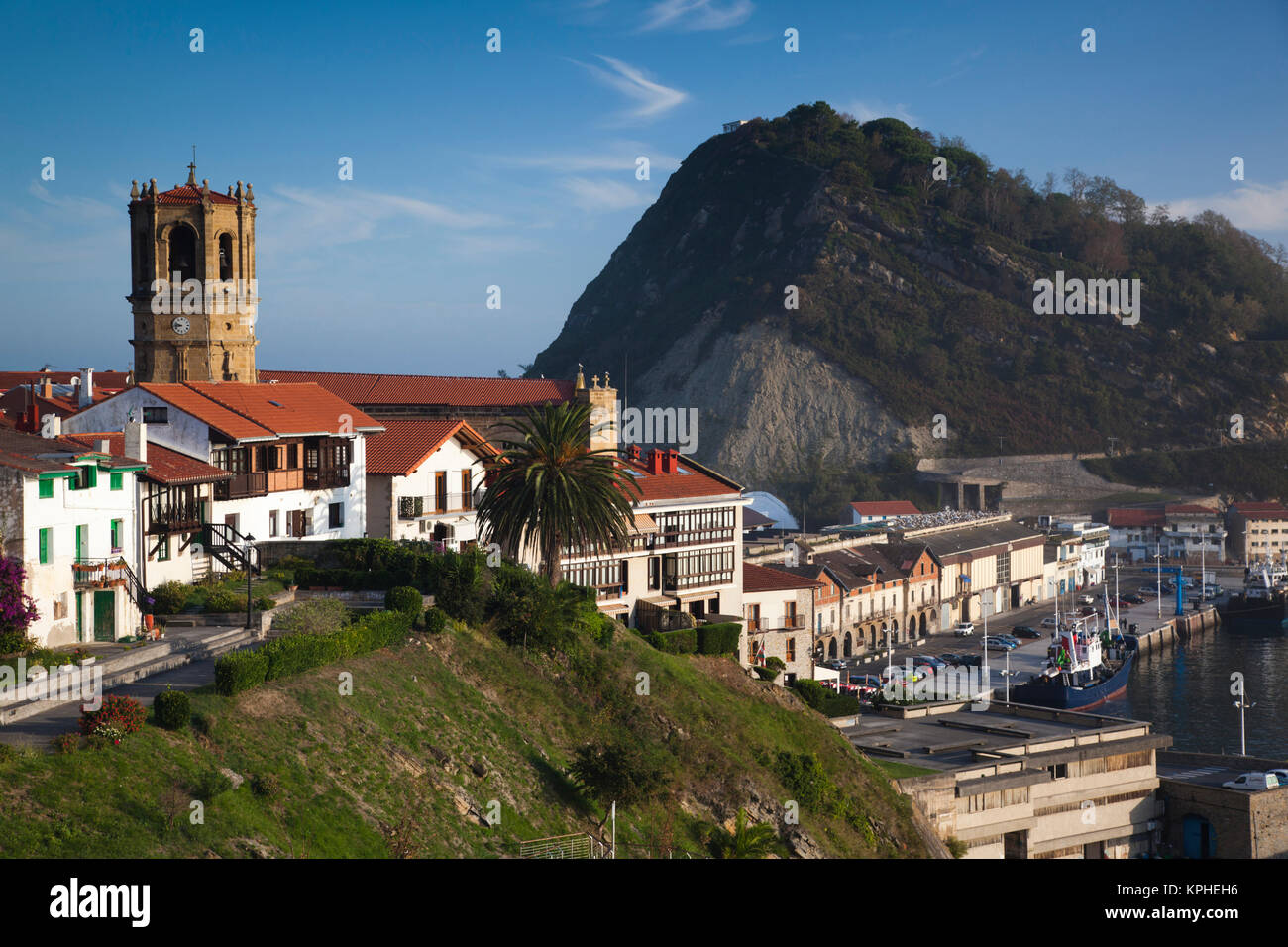 Spain, Basque Country Region, Guipuzcoa Province, Getaria, Iglesia de ...