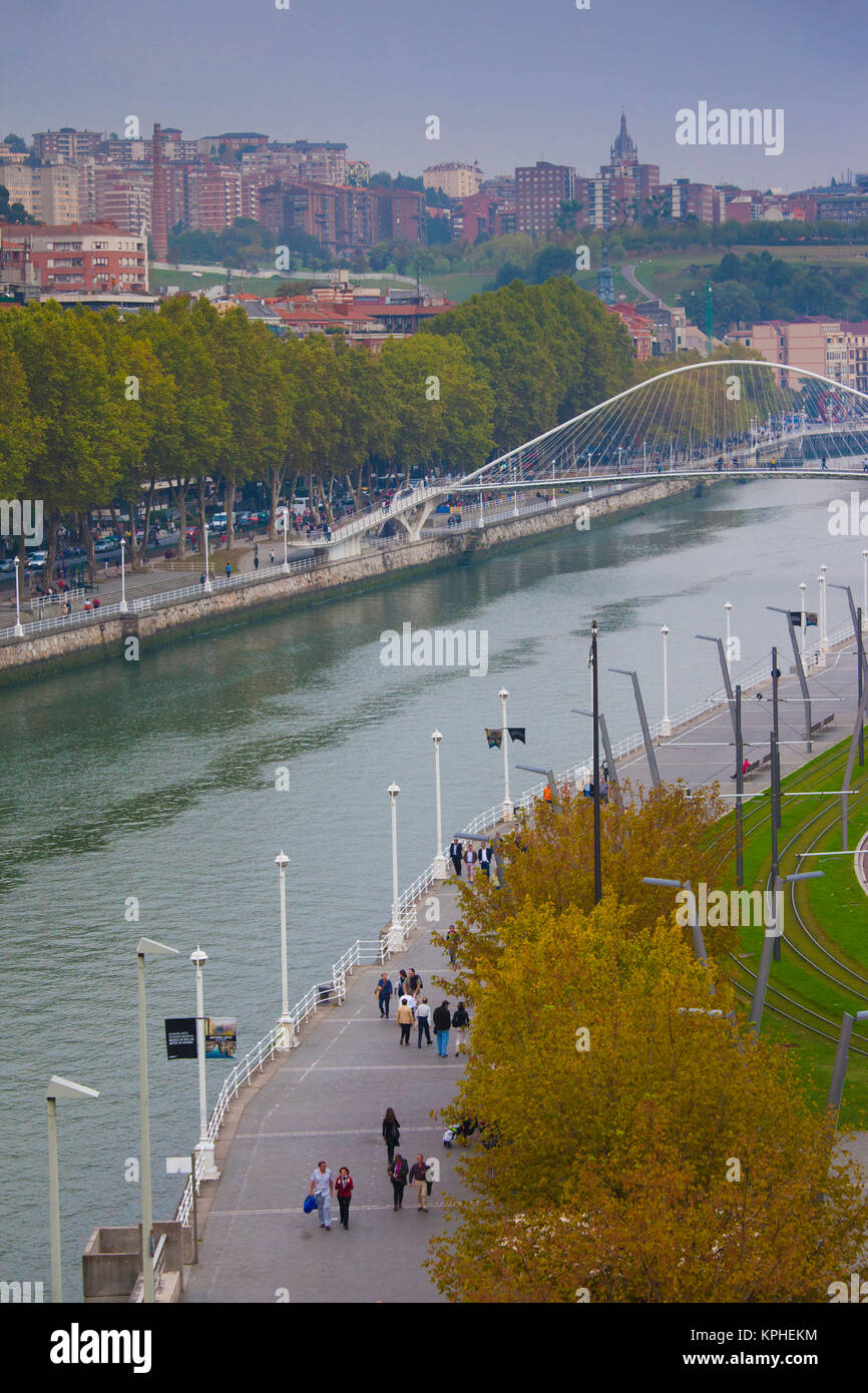 Spain, Basque Country Region, Vizcaya Province, Bilbao, elevated view ...
