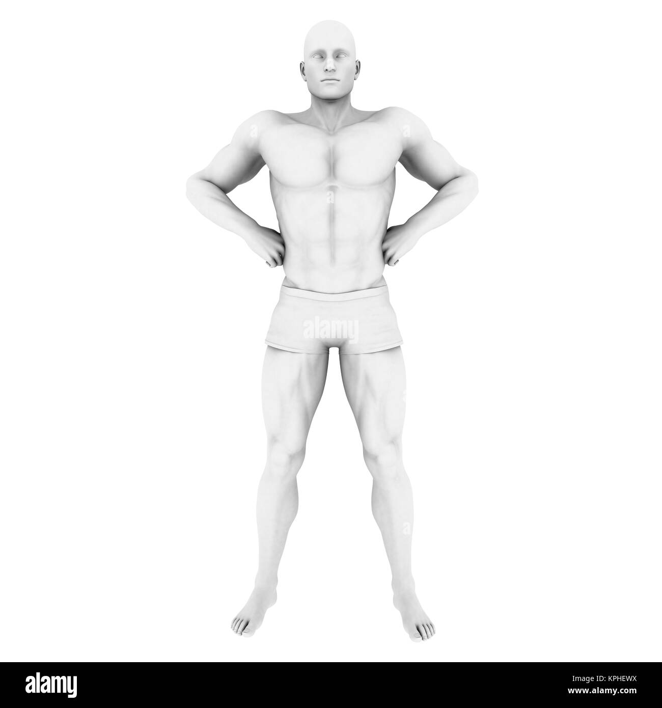 Superhero Pose With a Man in 3d Render Illustration Stock Photo - Alamy