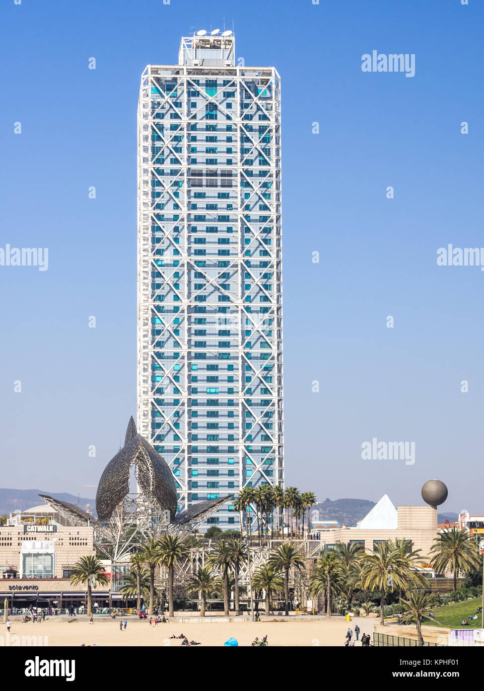 Barcelona, Spain - March 8, 2014 - Daylight view of the famous Torre ...