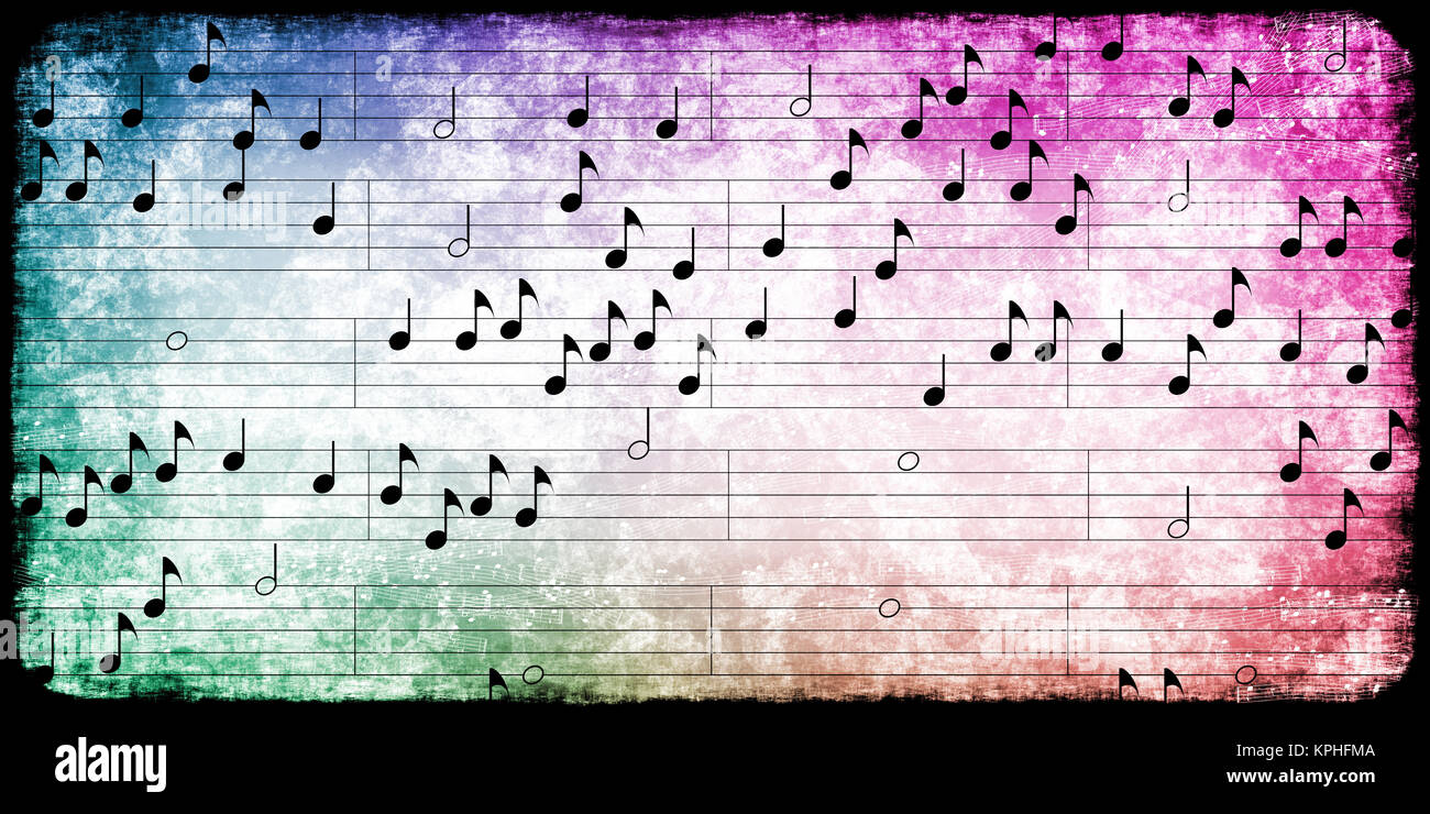 Music Symbol Background with Musical Notes Art Stock Photo - Alamy
