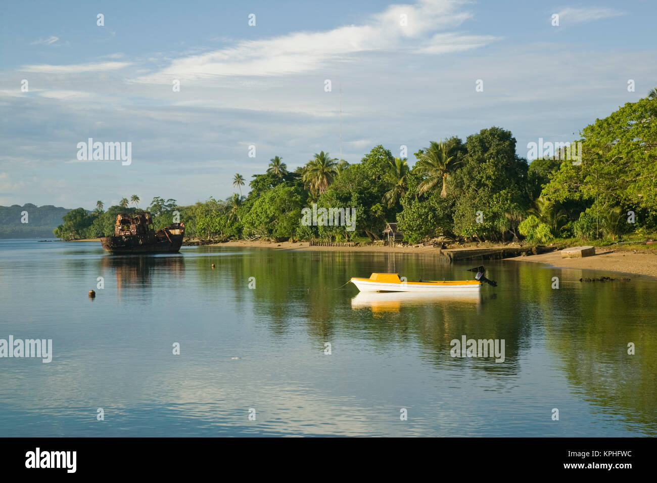 Vanuatu, Espiritu Santo Island, Luganville. Morning in the Port by La ...