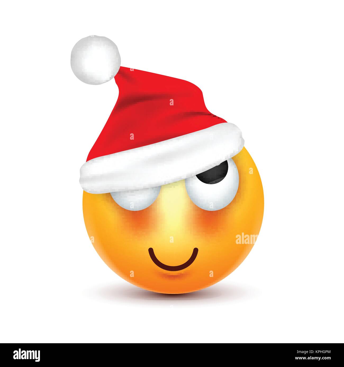 Christmas hat and smiley Stock Vector Image & Art - Alamy