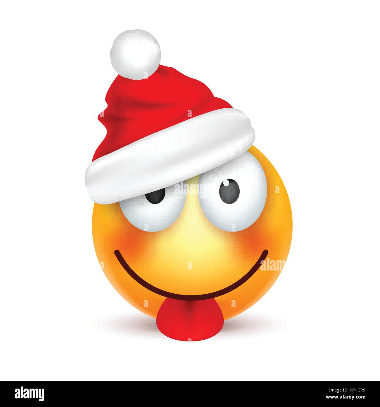 Christmas hat and smiley Stock Vector Image & Art - Alamy