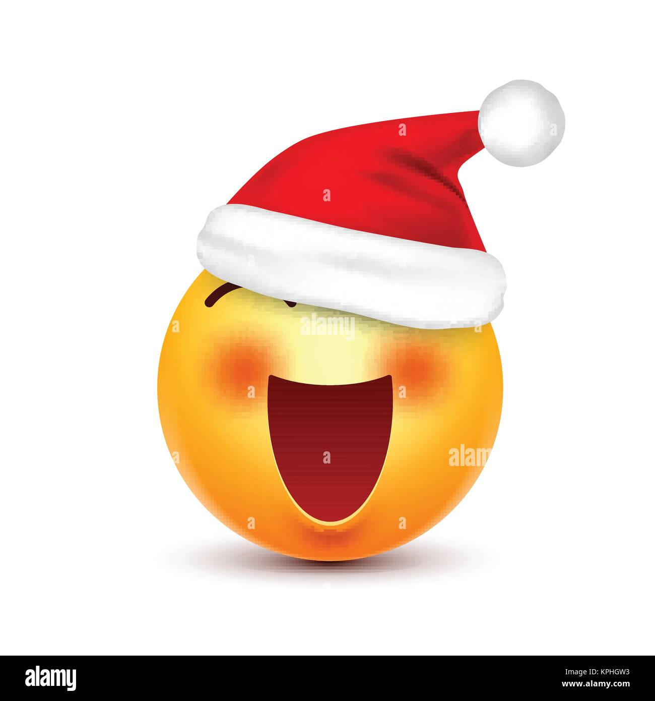 Christmas hat and smiley Stock Vector Image & Art - Alamy