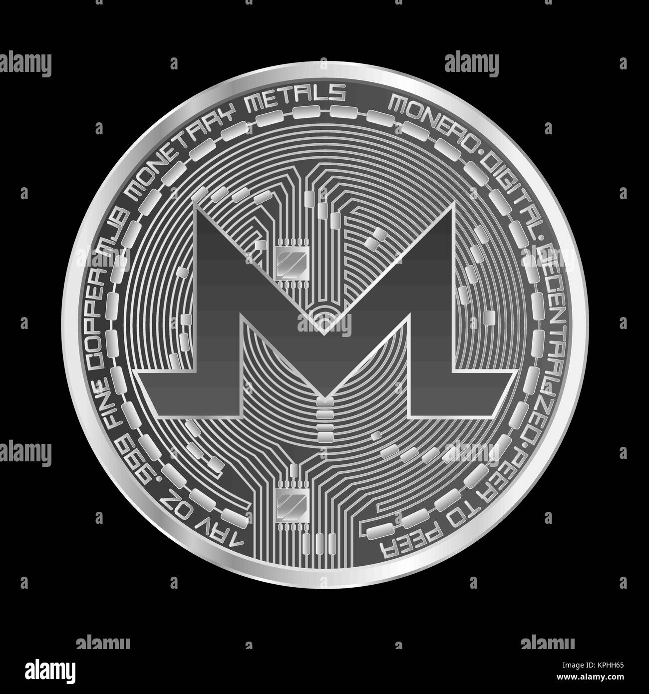Crypto currency monero silver symbol Stock Vector Image & Art - Alamy