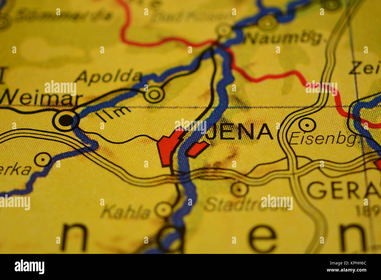 City name on the map Stock Photo - Alamy