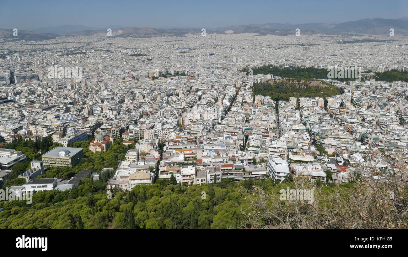 Panoramic view of Athens, Greece Stock Photo - Alamy