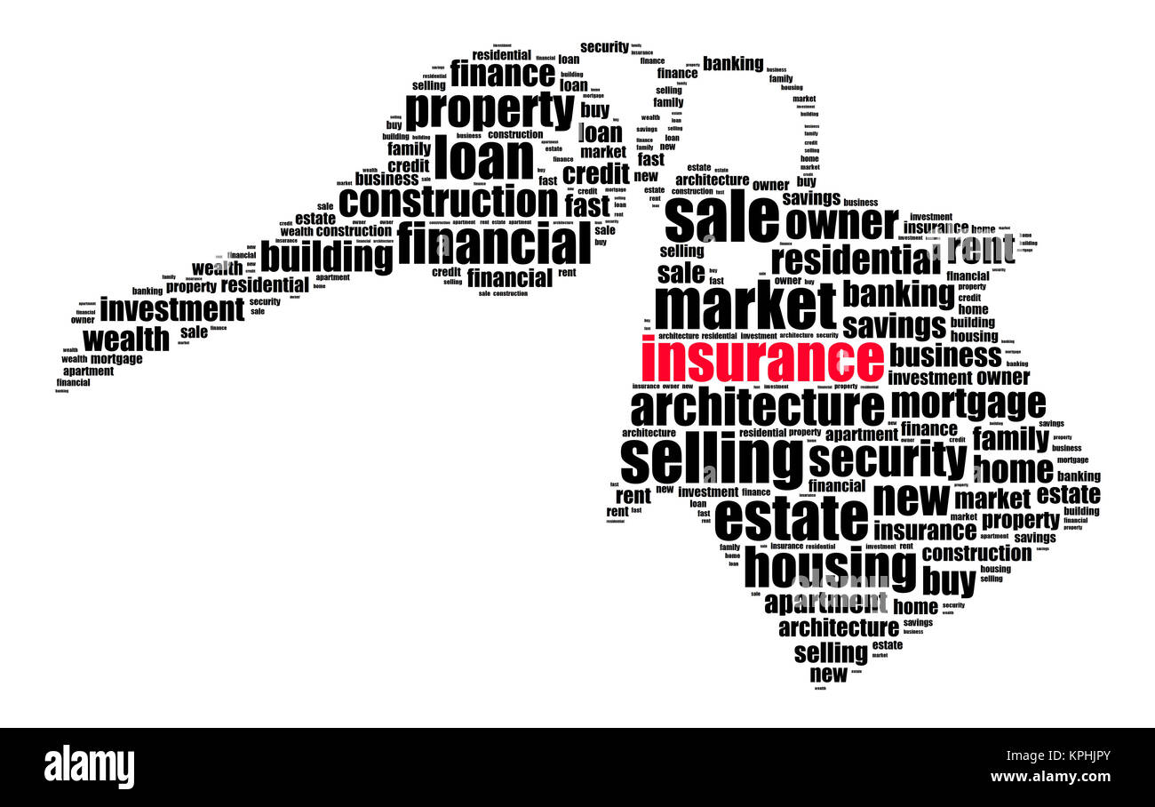 Insurance word cloud concept Stock Photo - Alamy
