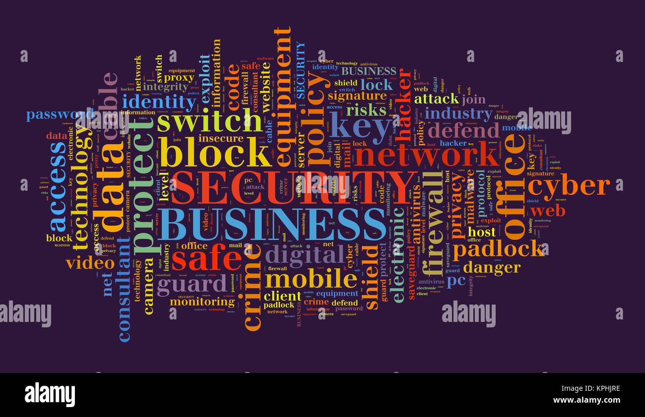 Security word cloud illustration concept hi-res stock photography and ...