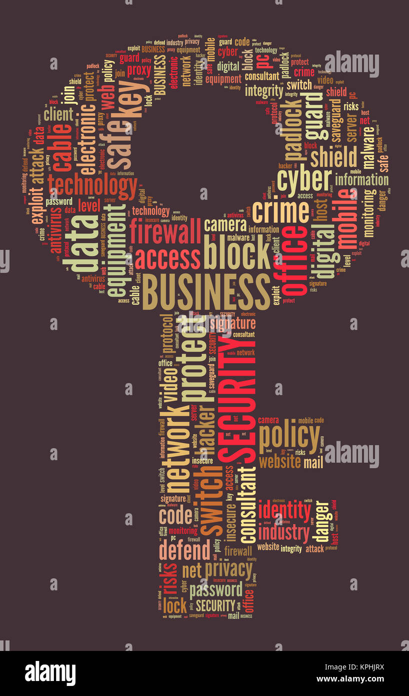 Security word cloud illustration concept Stock Photo - Alamy