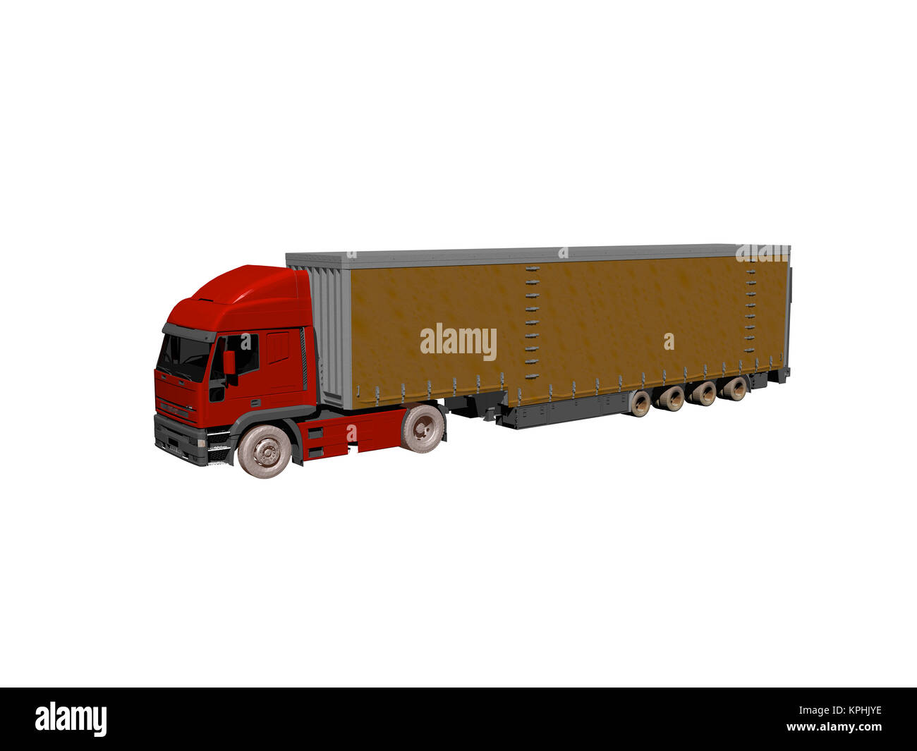 Lorry and trailer Cut Out Stock Images & Pictures - Alamy