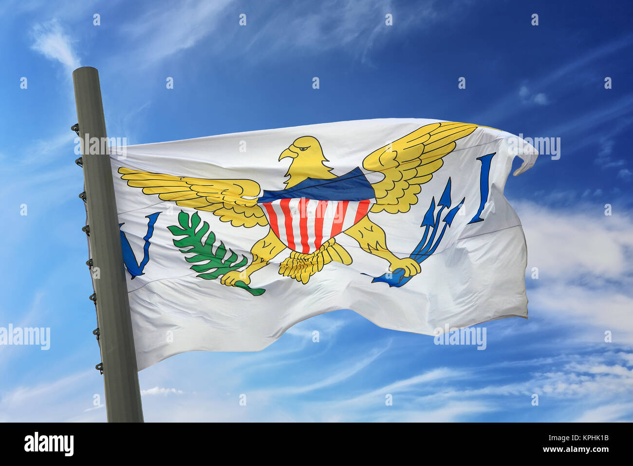 Flag of the U.S. Virgin Islands Stock Photo - Alamy
