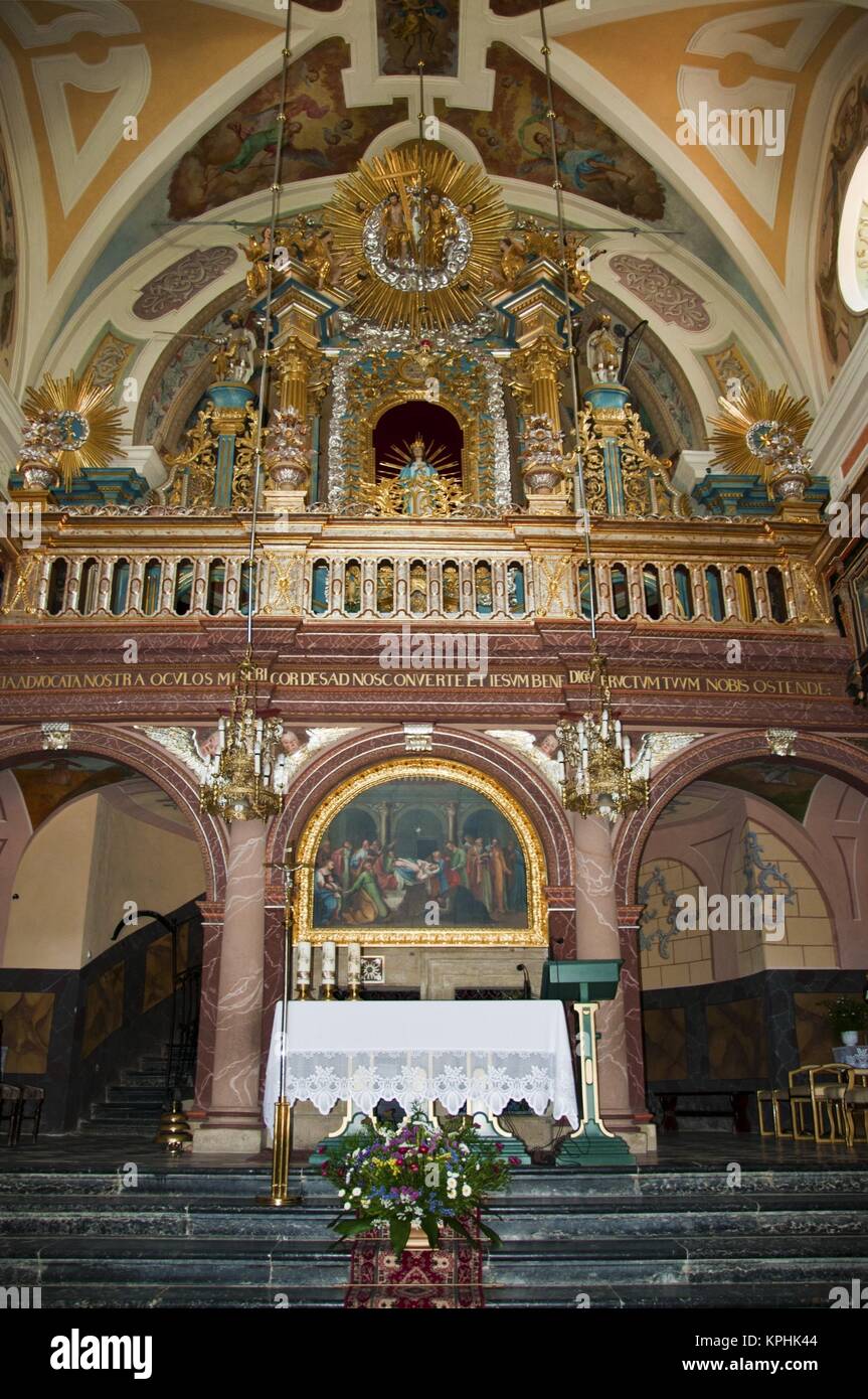 Baroque church of the Assumption of the Virgin Mary, called `Grobek ...