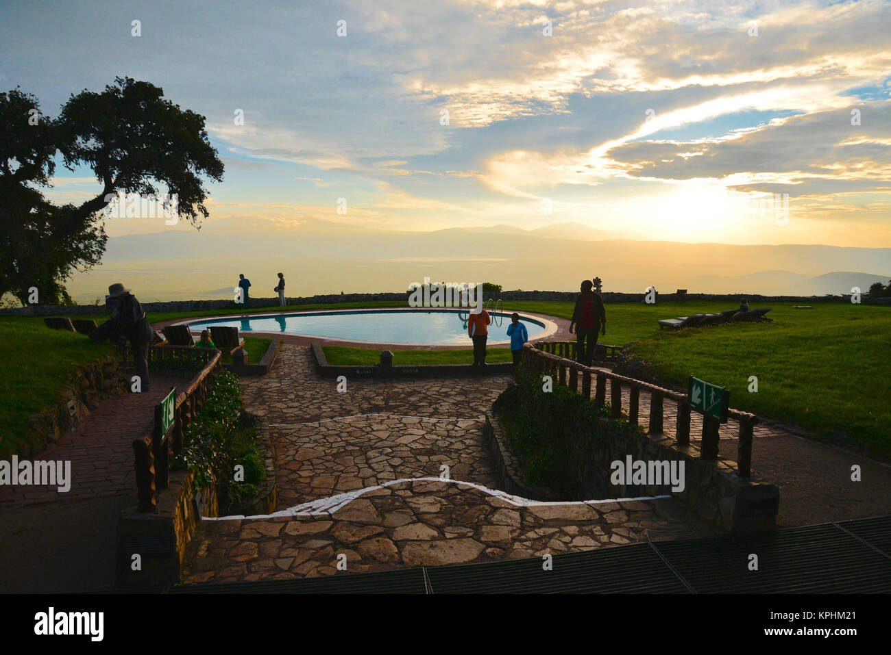 Ngorongoro Sopa Safari lodge and pool, Tanzania Stock Photo - Alamy