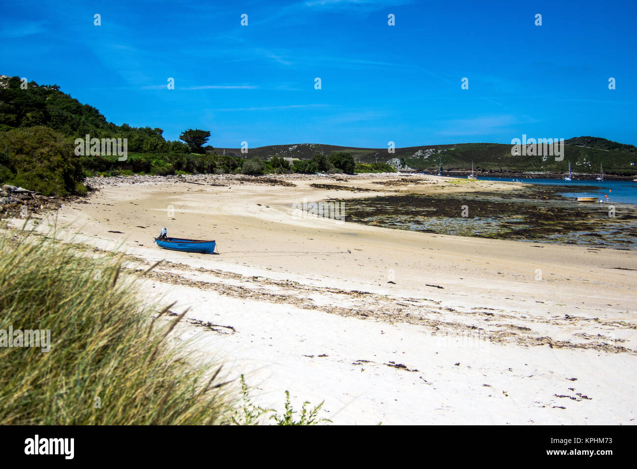 Lonely Beach on Bryher, Scilly Isles Stock Photo - Alamy