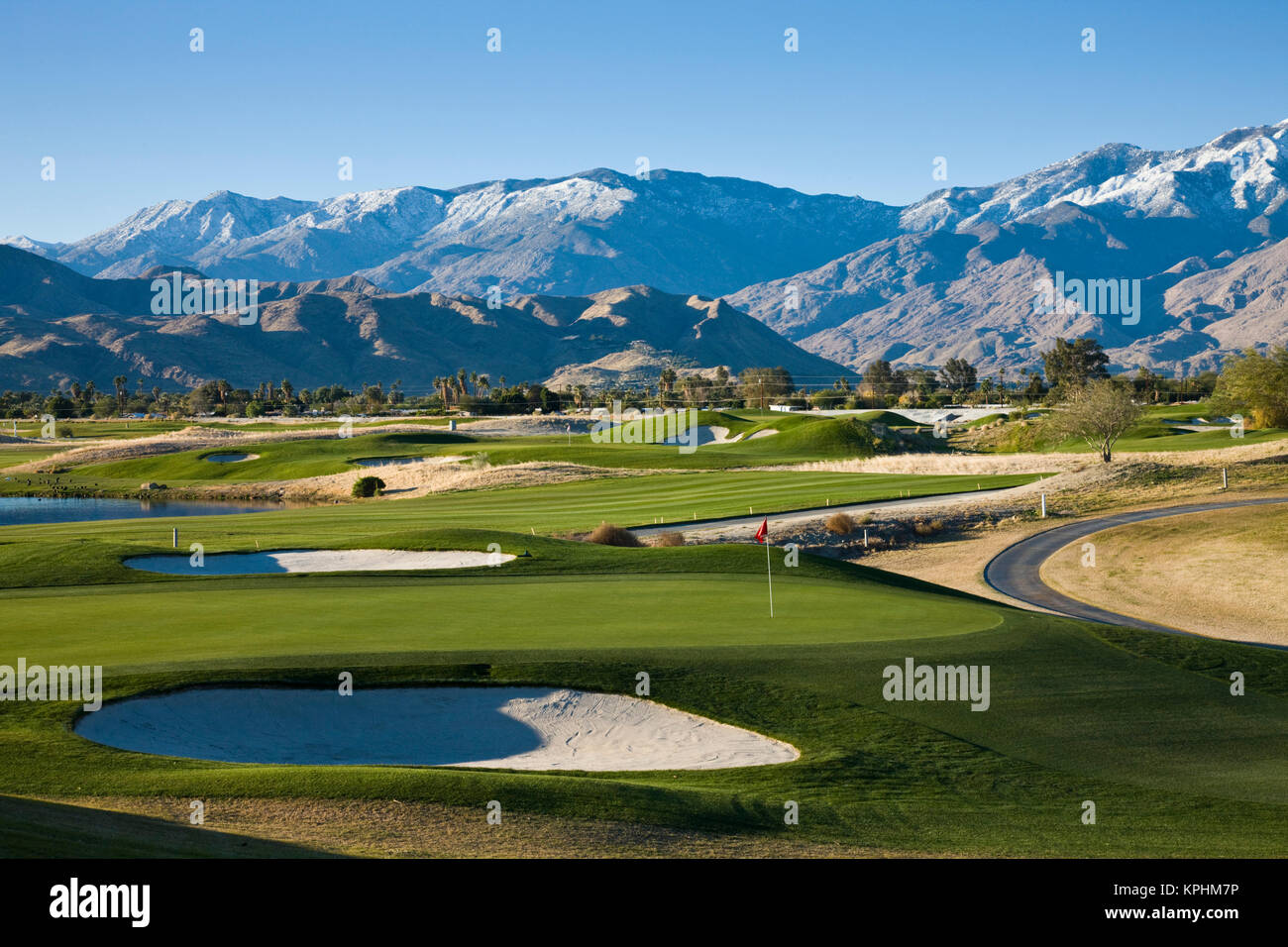 USA, California, Palm Springs. Desert Princess Golf Course and ...
