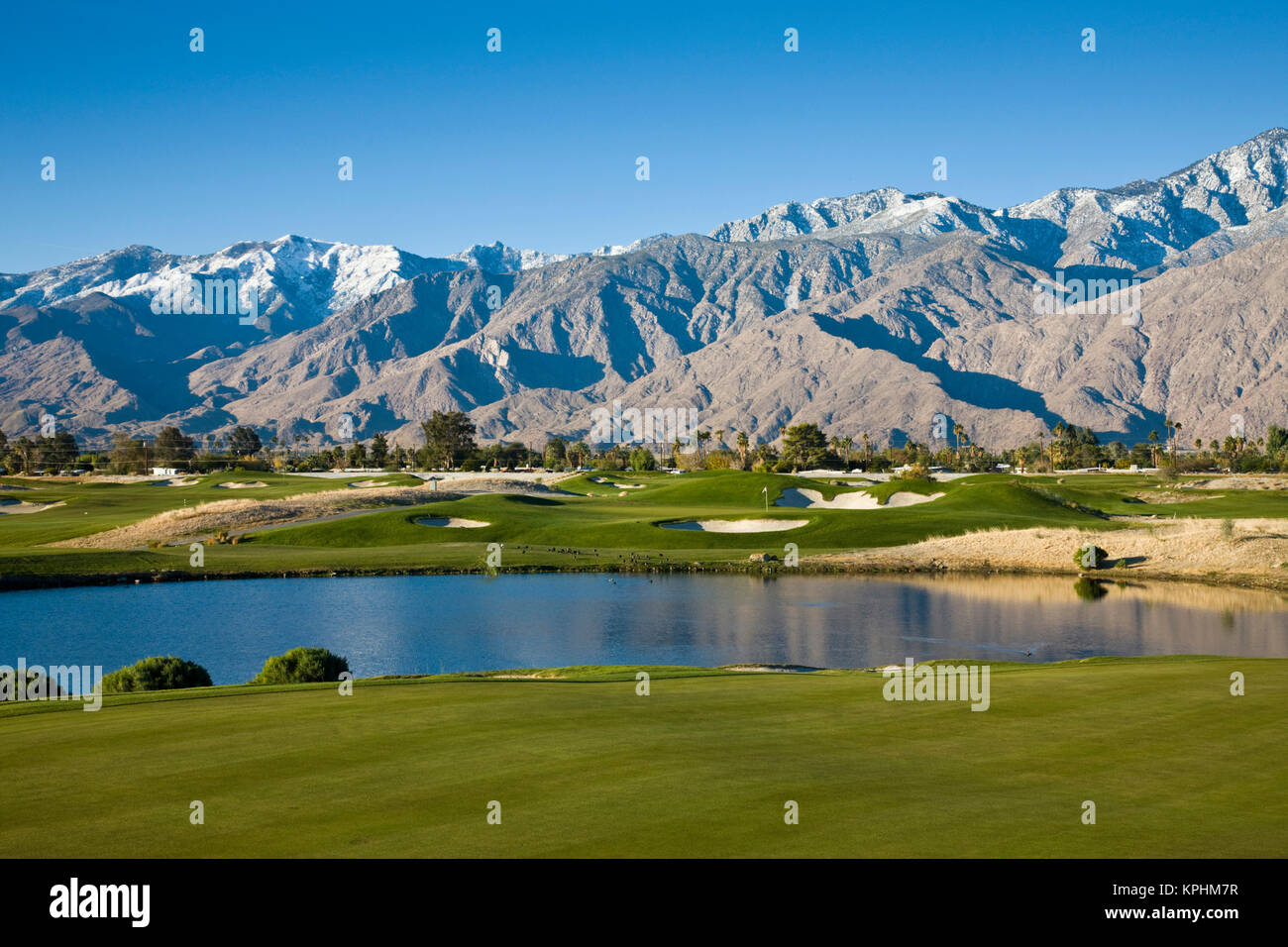 USA, California, Palm Springs. Desert Princess Golf Course and ...
