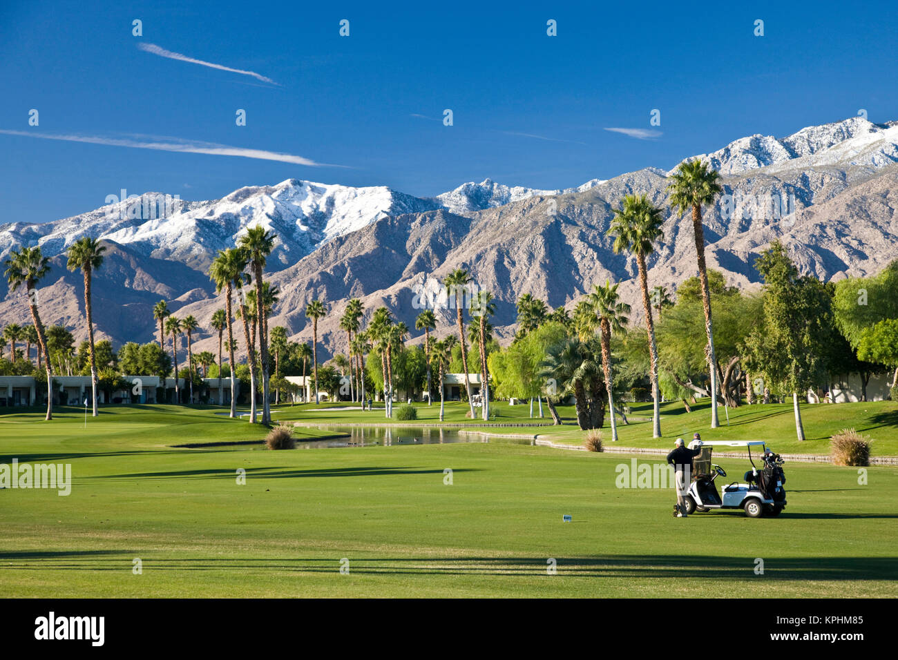 USA, California, Palm Springs. Desert Princess Golf Course and ...