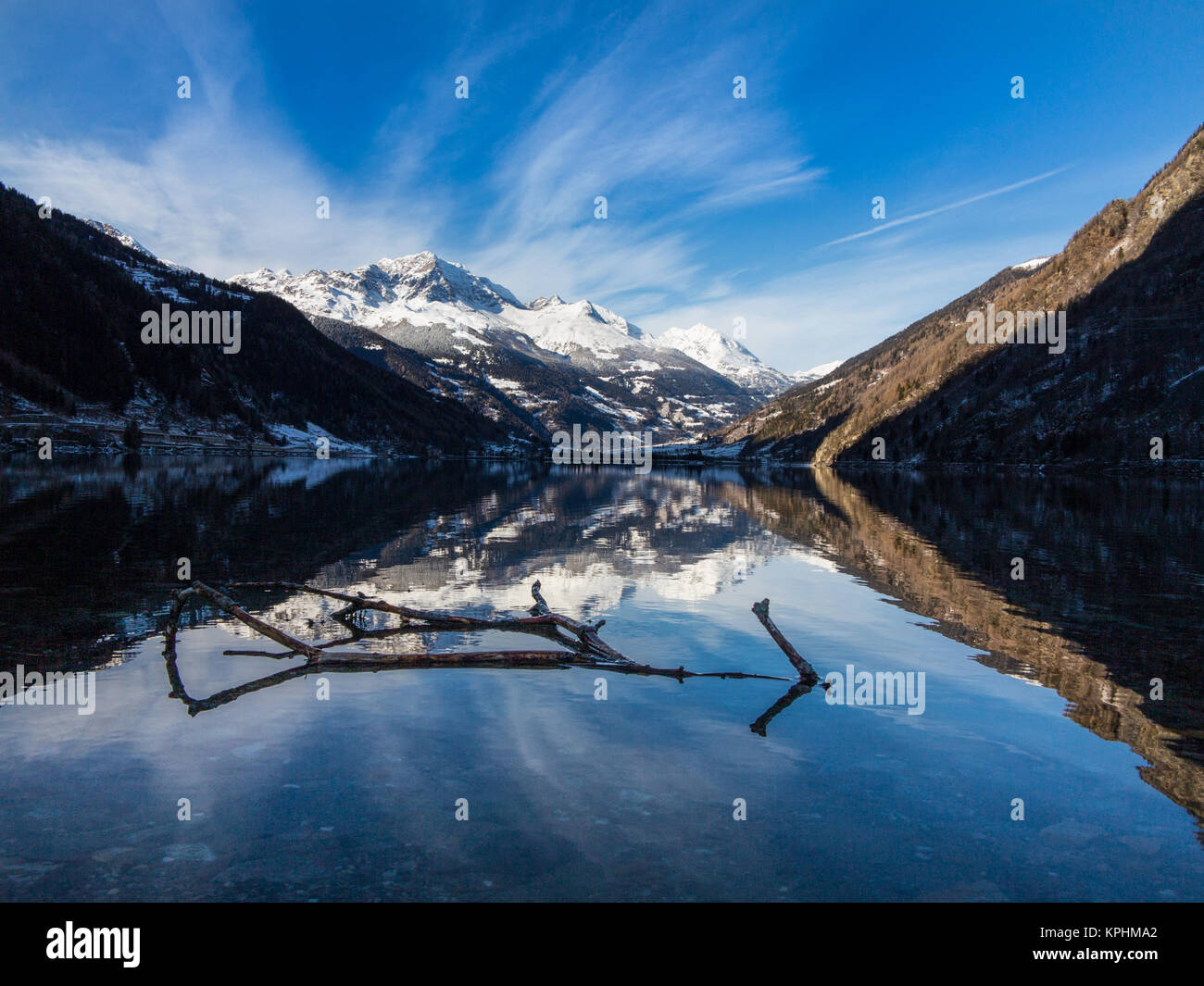 Lake of Poschiavo, Swiss Alps Stock Photo - Alamy