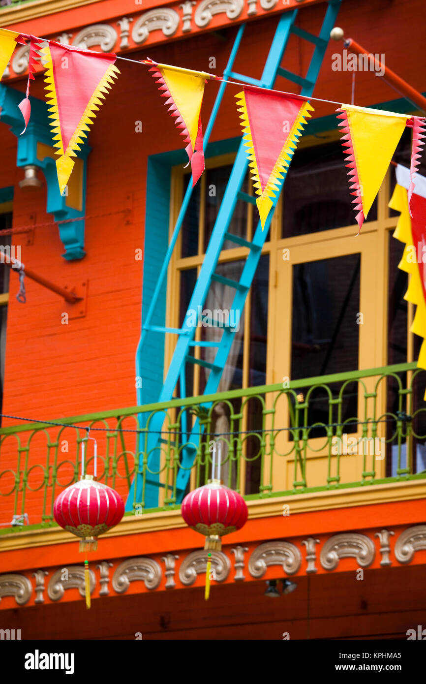 USA, California, San Francisco, Chinatown, Chinatown building detail ...