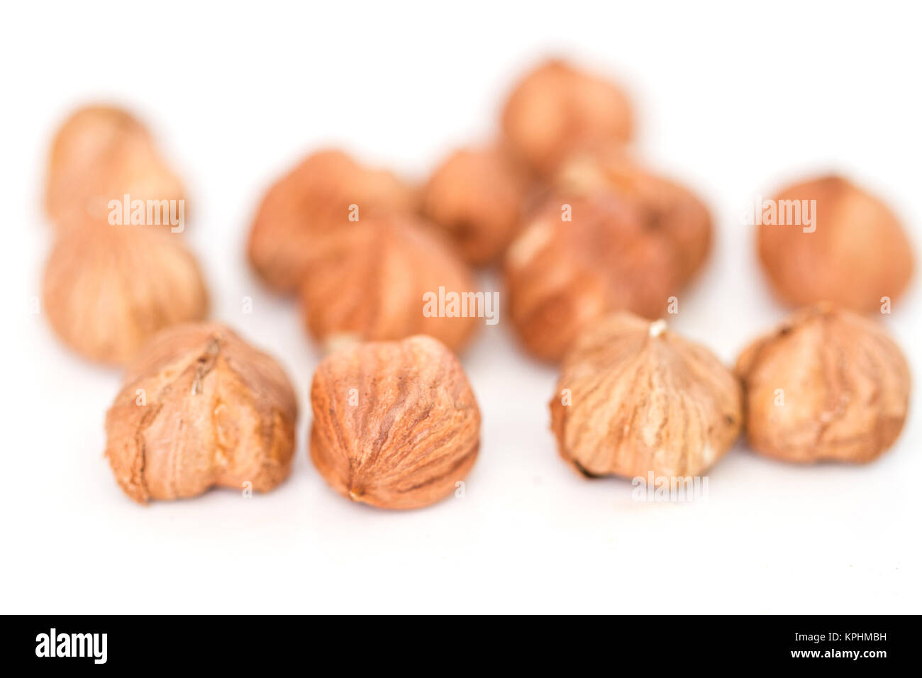 Hazelnuts isolated on white background Stock Photo - Alamy