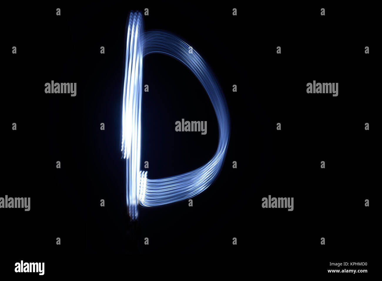 paint with light on black background letter D Stock Photo - Alamy