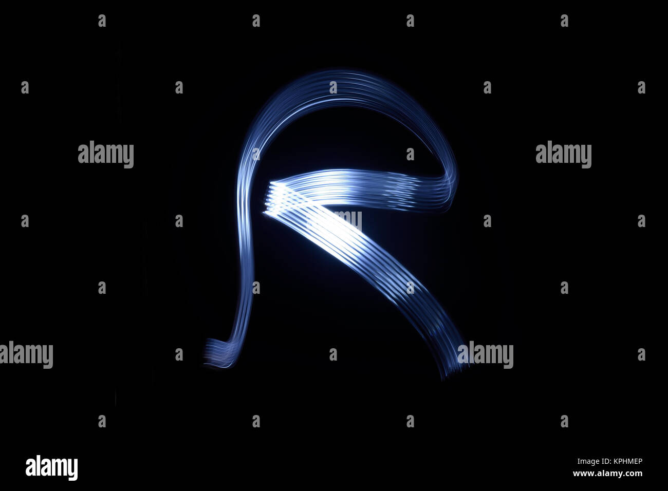 paint with light on black background letter R Stock Photo - Alamy