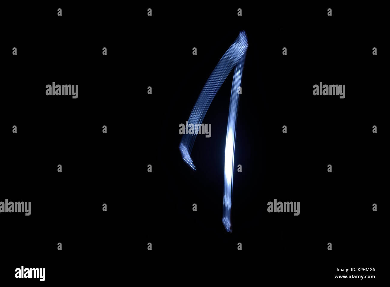 paint with light on black background number 1 Stock Photo - Alamy