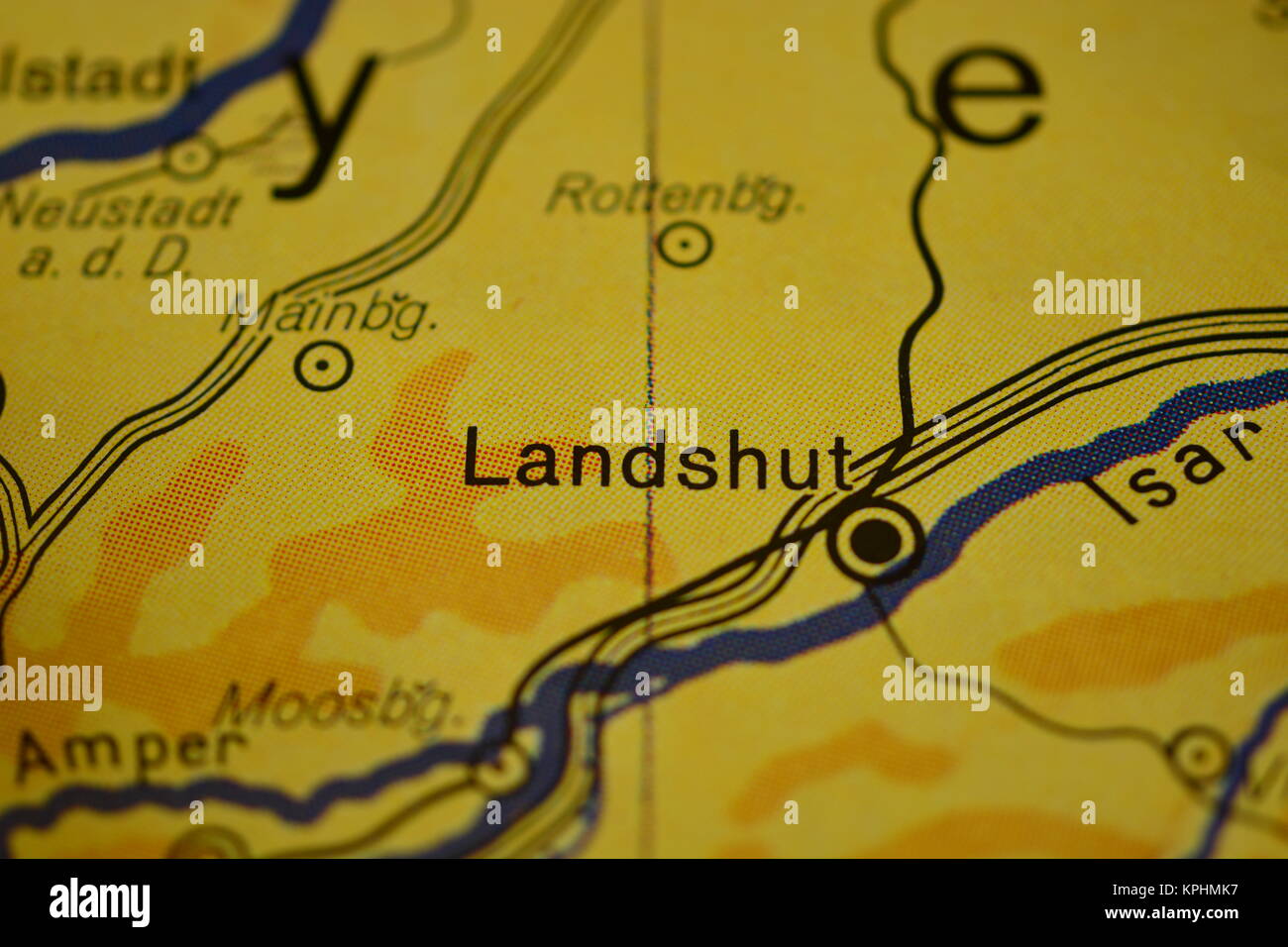 City name on the map Stock Photo - Alamy