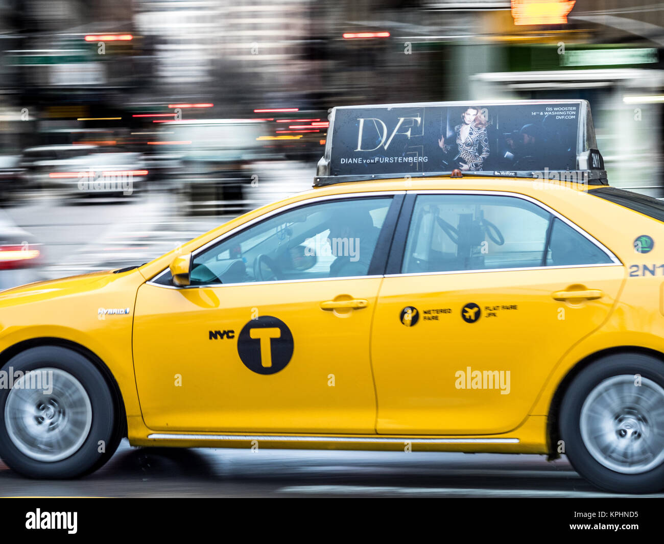 New York, USA - January 4, 2015: The yellow is the iconic color of the ...