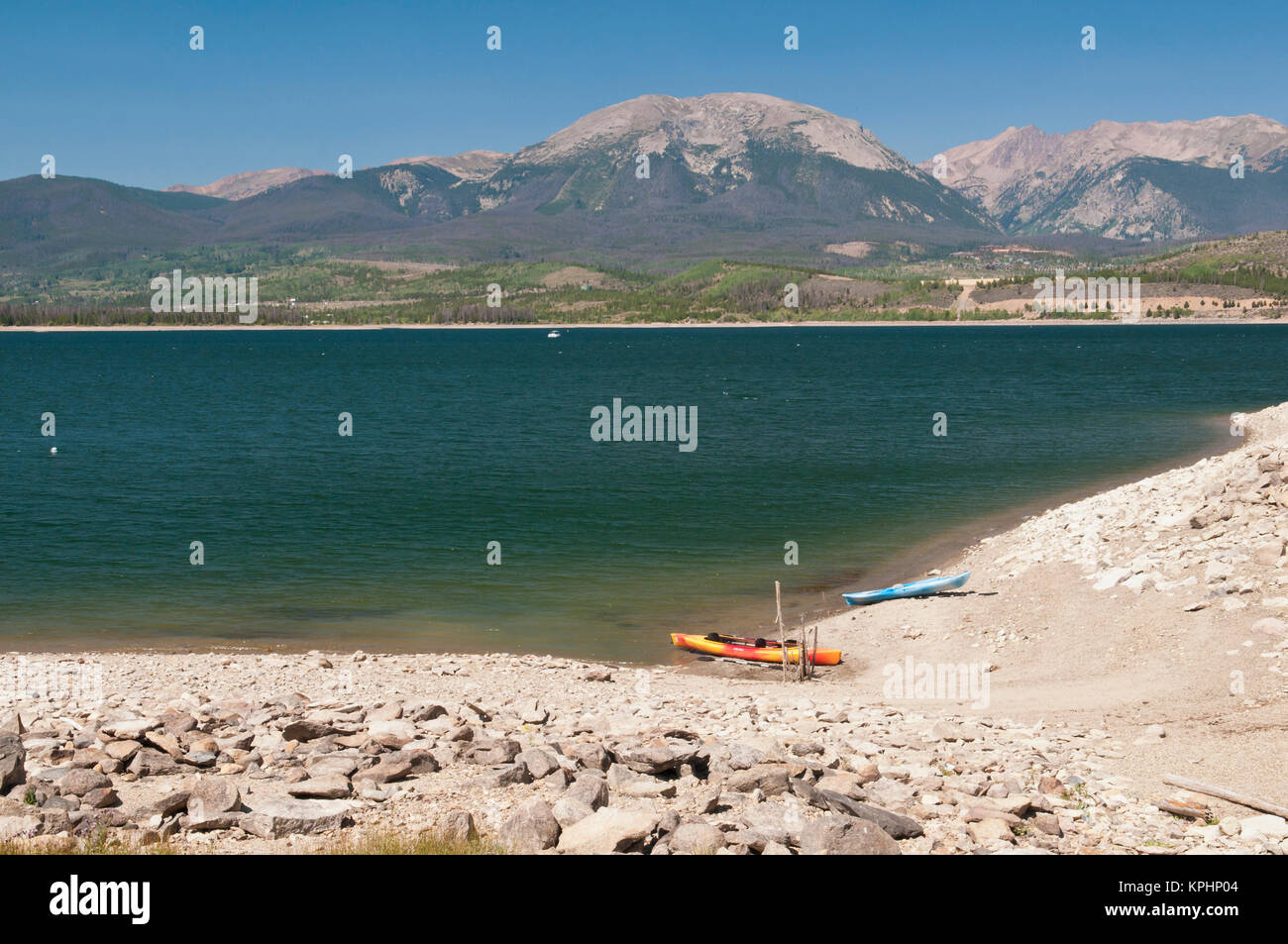 USA, CO, Dillon Reservoir. Largest source of Denver water supply ...
