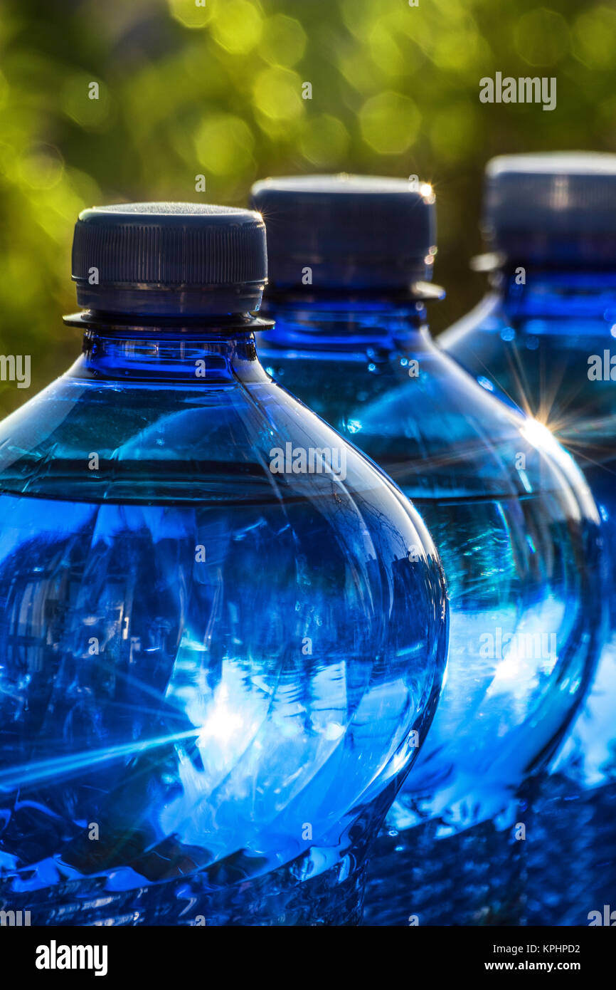 Water bottles in sunlight Stock Photo - Alamy
