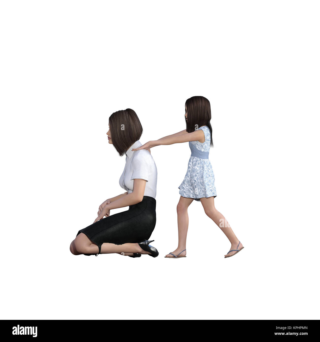 Mother Daughter Interaction of Consoling Mom Stock Photo - Alamy