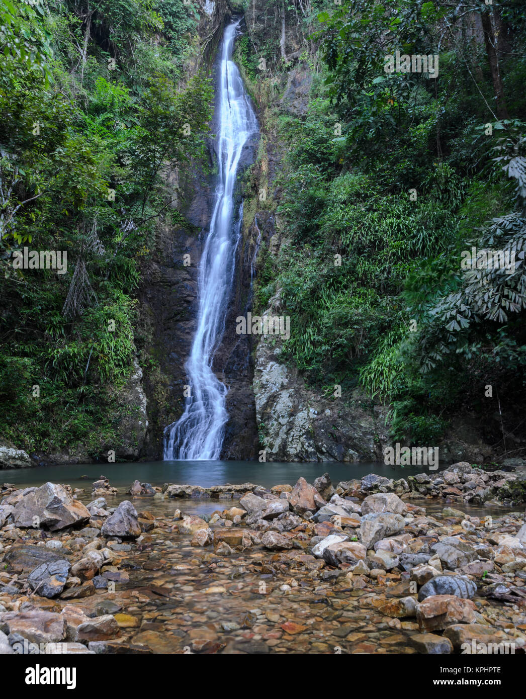 Tropical rainforest waterfall Stock Photo - Alamy
