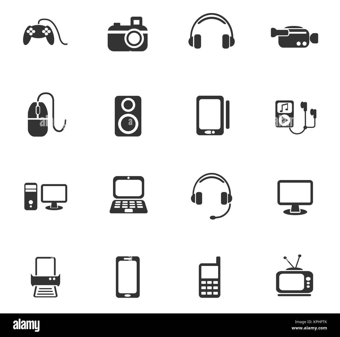 gadget icon set Stock Photo - Alamy