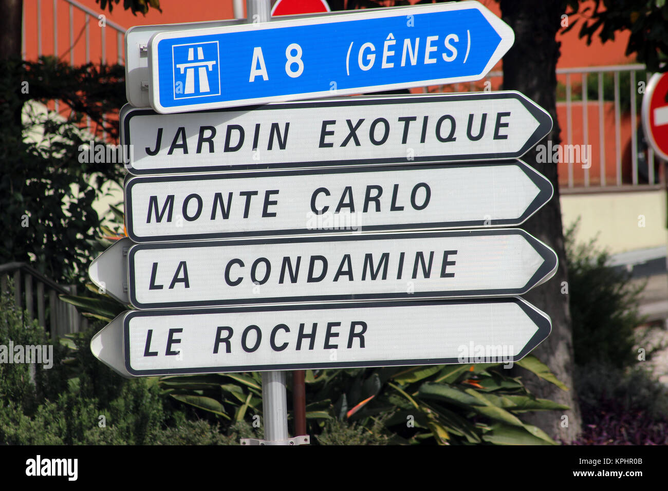 Road Signs in Monaco Stock Photo - Alamy