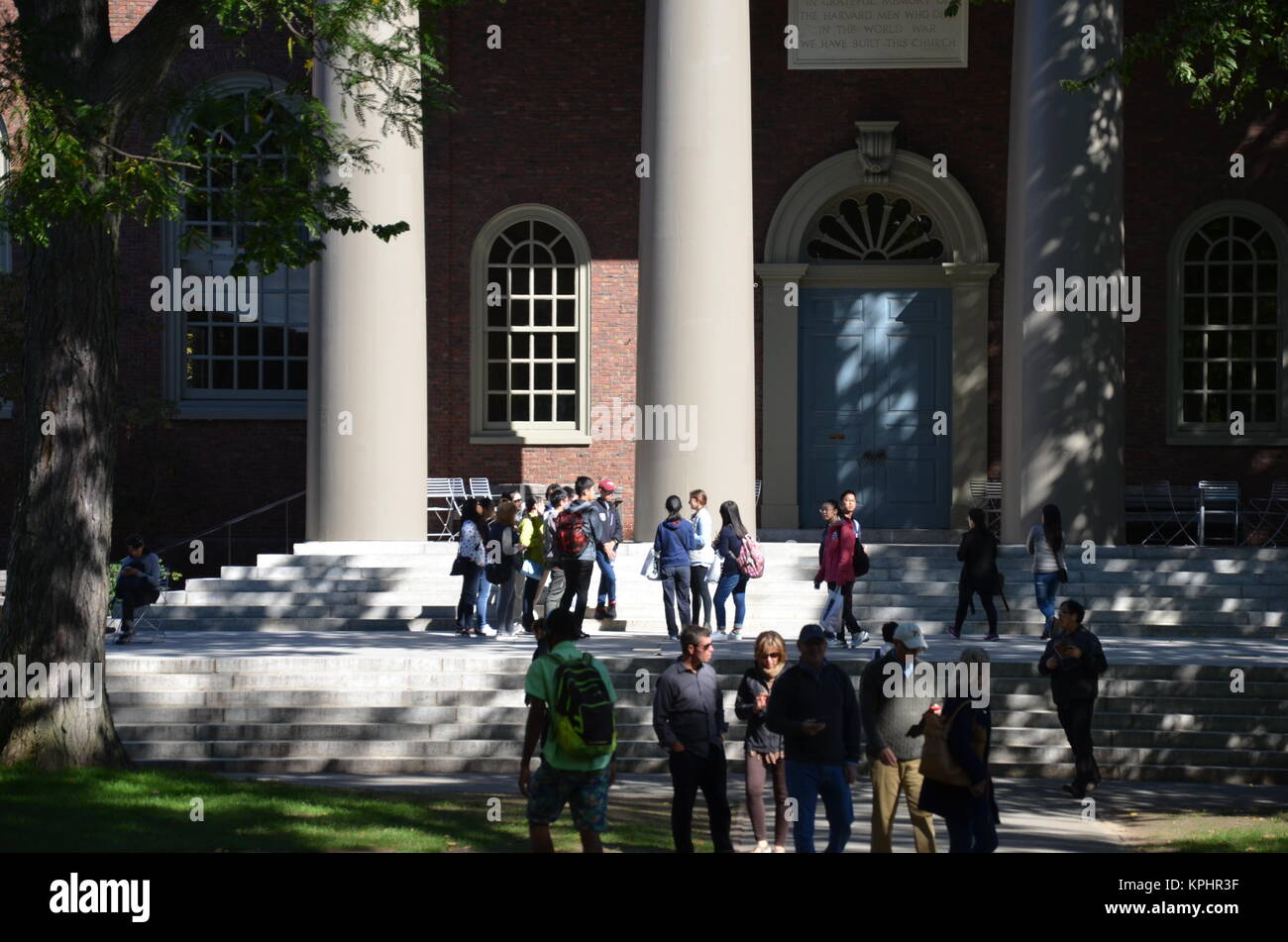 Harry Elkins Widener Memorial Library Harvard university campus ...