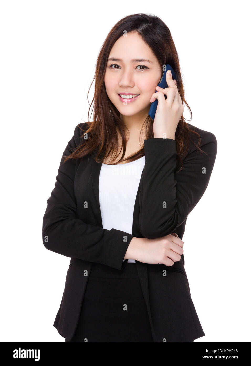 Young asian woman laughs talking hi-res stock photography and images ...
