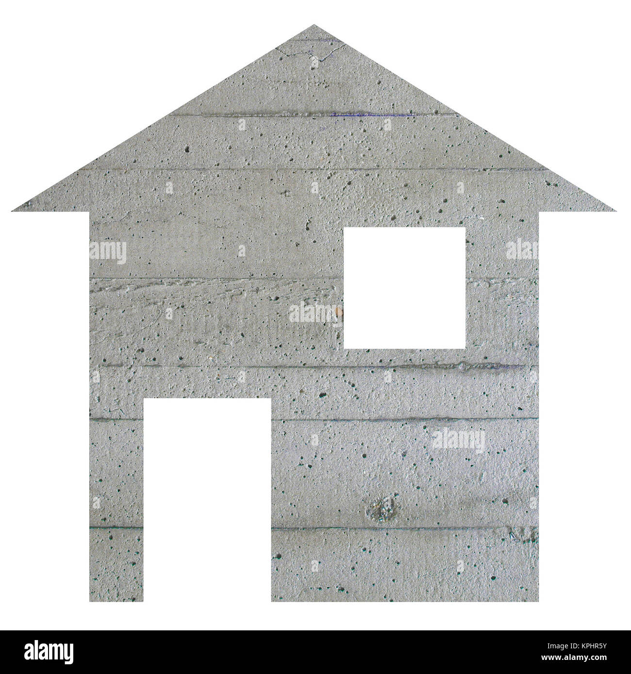 Concrete house 2d model illustration isolated over white Stock Photo ...