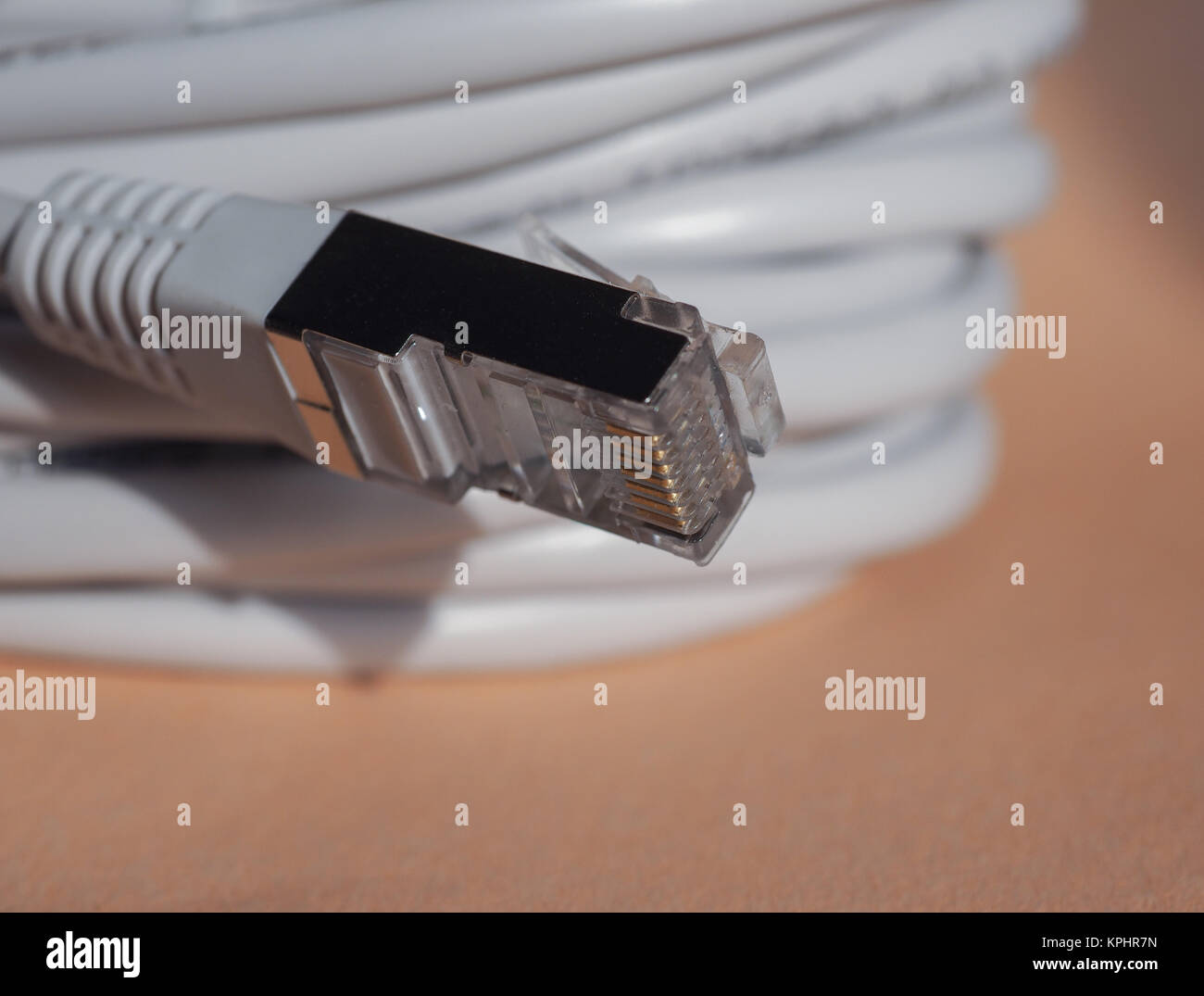 RJ45 plug for LAN local area network ethernet connection Stock Photo ...