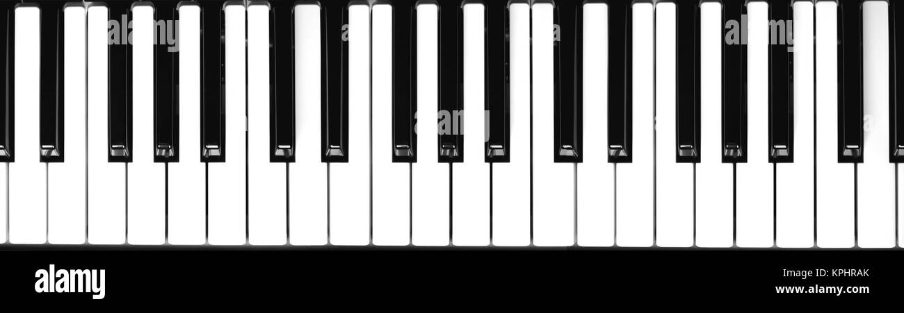 Detail of black and white keys on music keyboard Stock Photo - Alamy