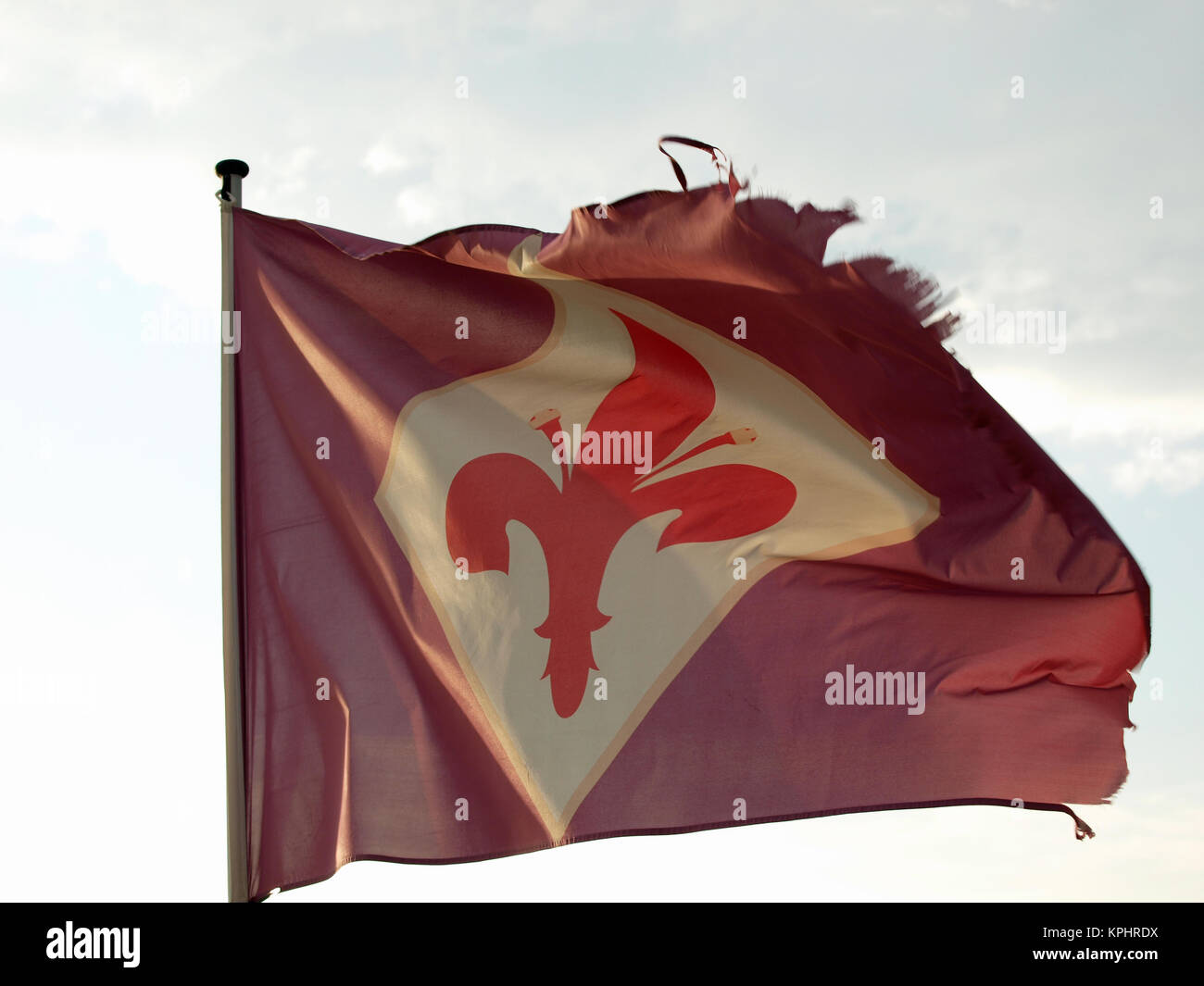 florence flag in the wind Stock Photo - Alamy