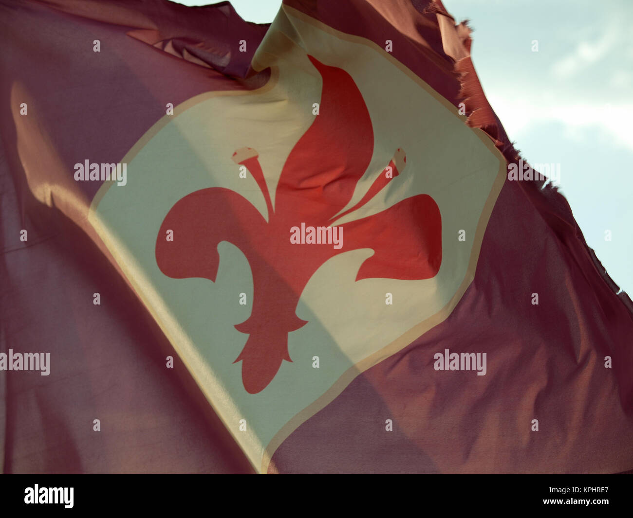 florence flag in the wind Stock Photo - Alamy