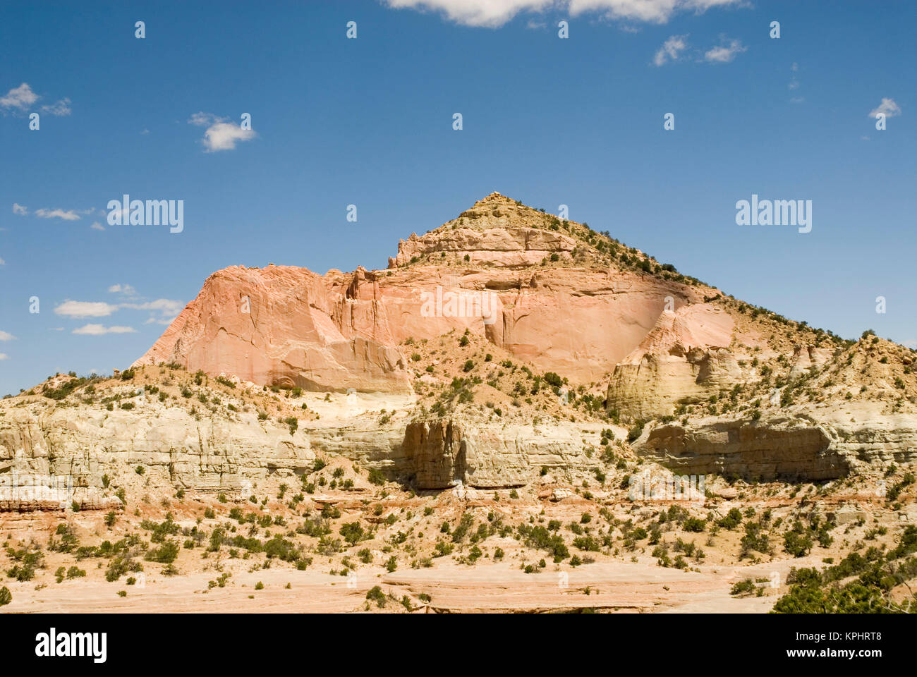 USA, NM, Red Rock State Park. Pyramid Rock highest elevation in Red ...