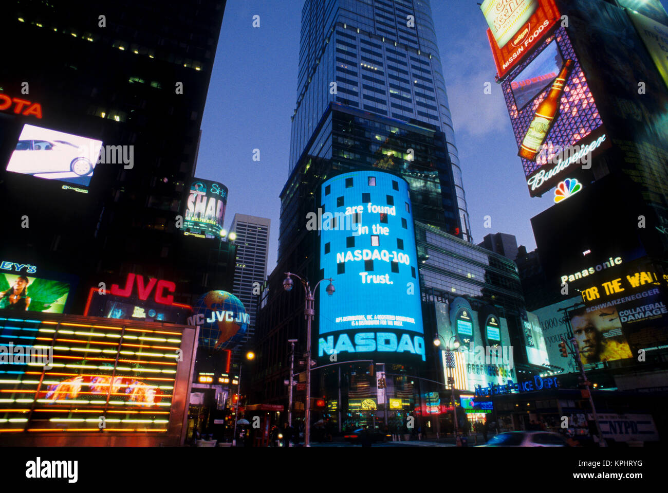 New York City, Manhattan, New York, Times Square. Colorful lights and ...