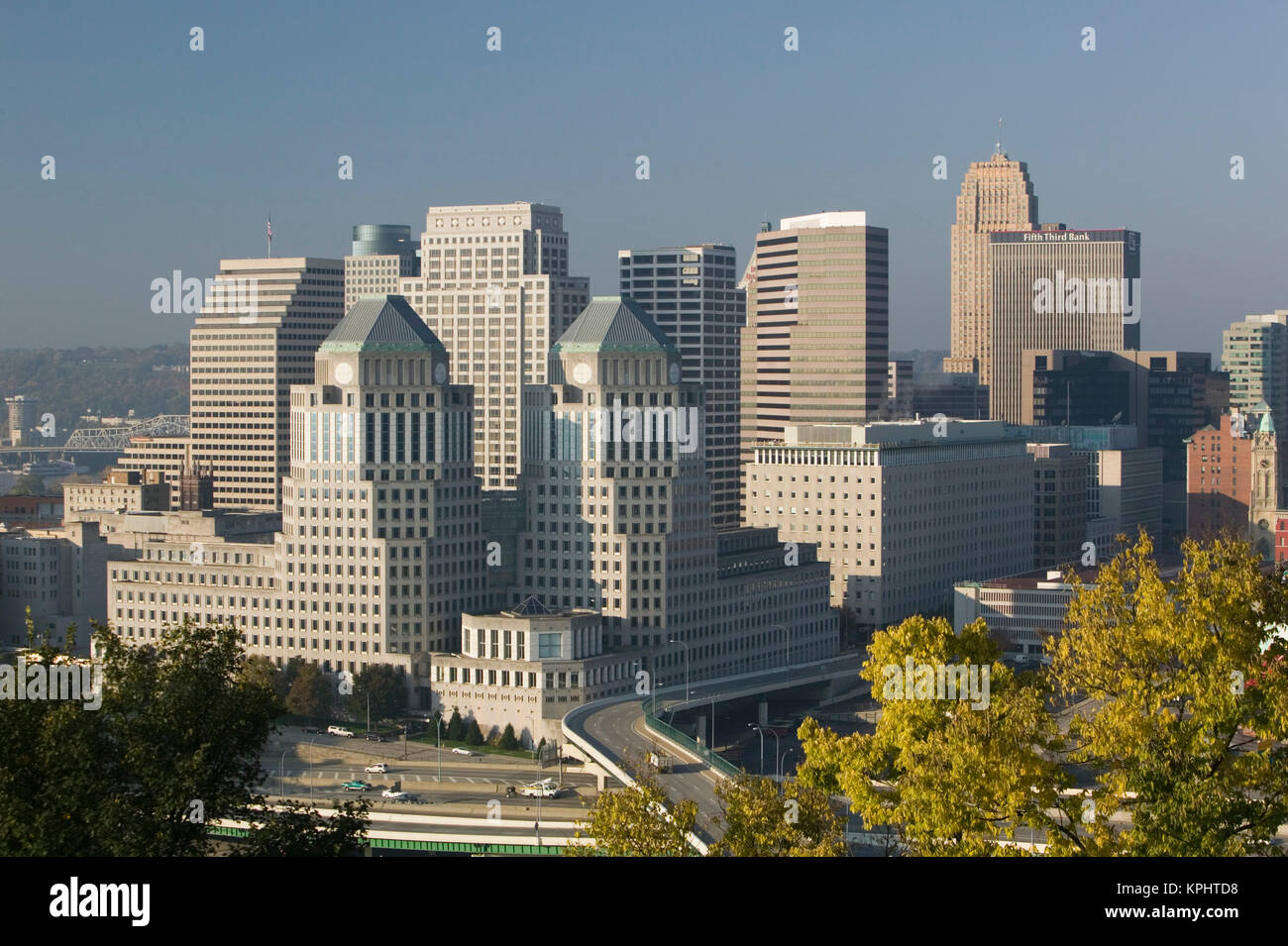 USA, Ohio, Cincinnati: Downtown View from Mt. Adams Neighborhood ...