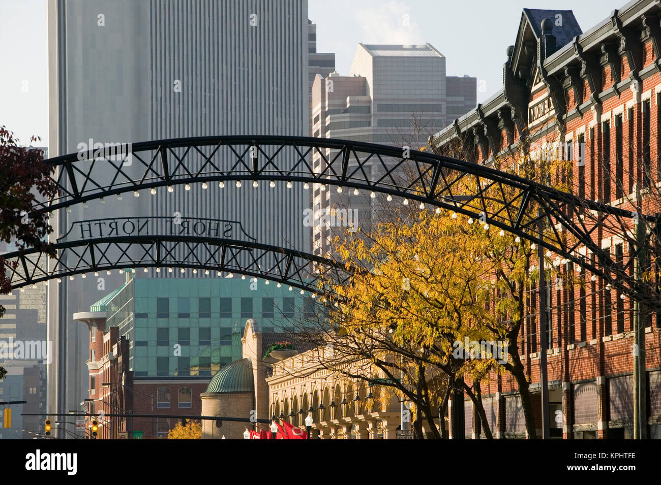 USA, Ohio, Columbus: Short North Sign, Trendy Neighborhood along North ...